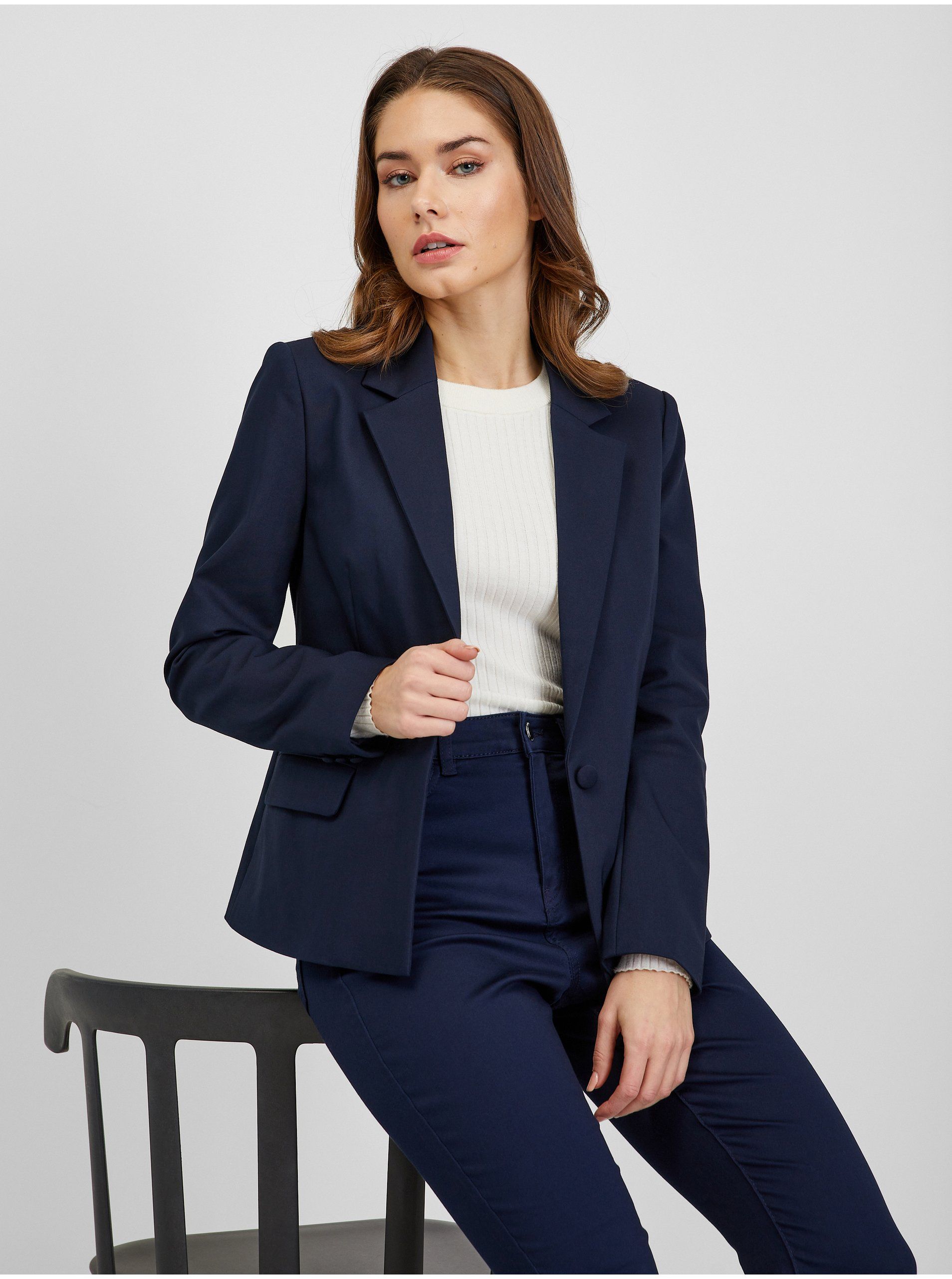Tmavomodré dámske sako ORSAY | Orsay.sk - Oficiálny e-shop ORSAY pre ...