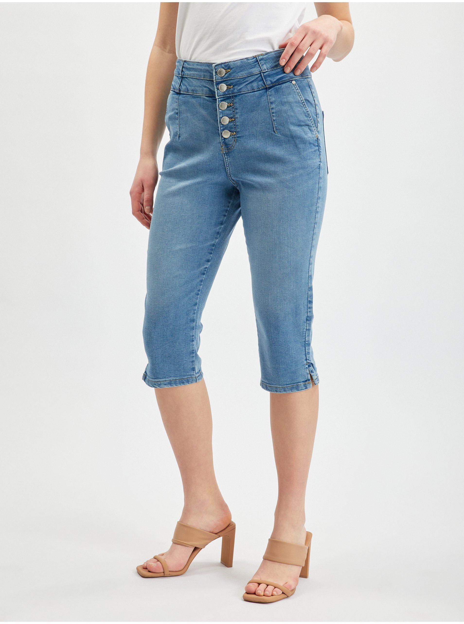 Blaue Damen-Cropped-Jeans mit schmaler Passform ORSAY | Orsay.de - Der ...
