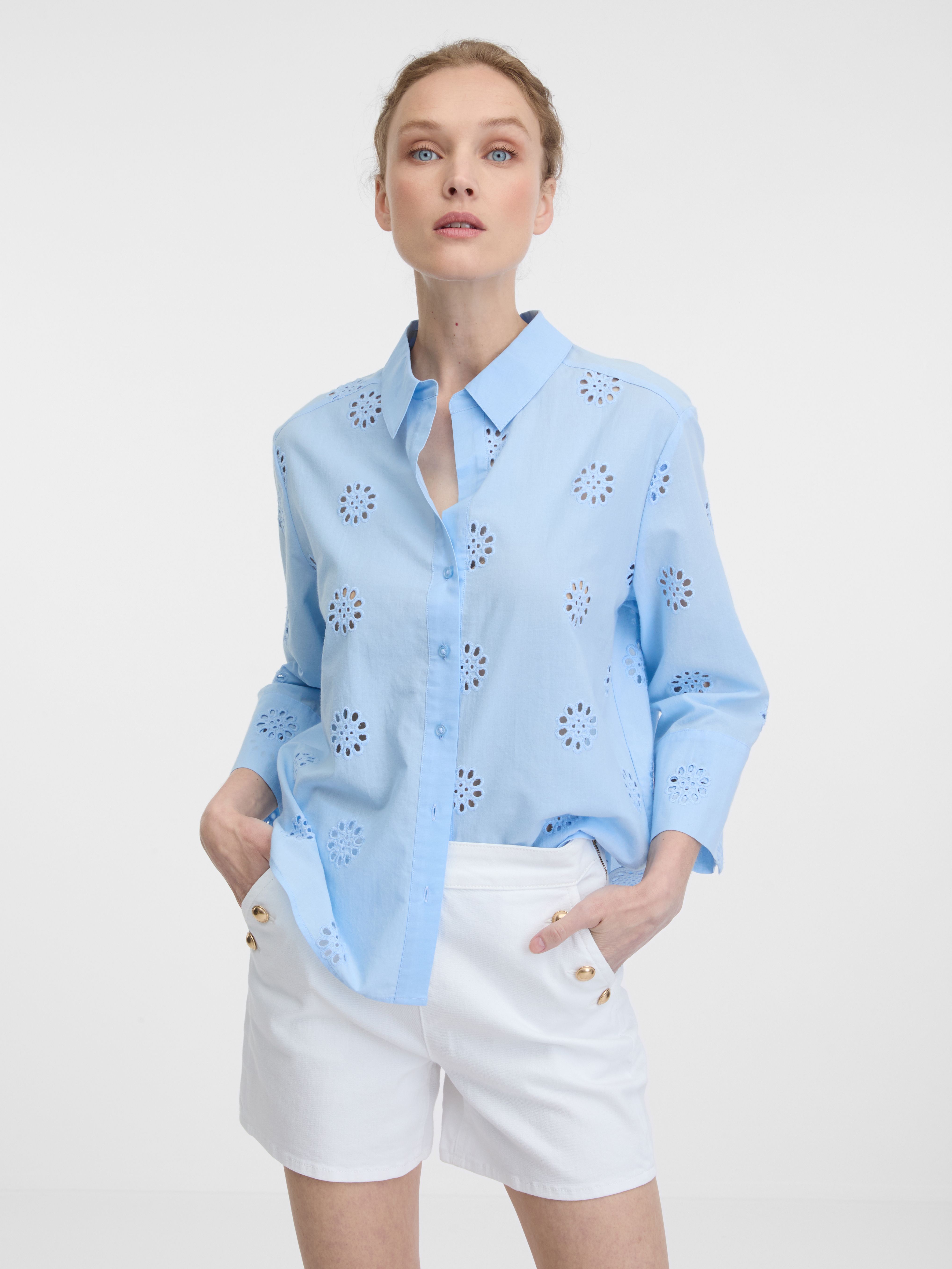 Modrá dámská košile ORSAY | Orsay.cz - Oficiální e-shop značky ORSAY ...
