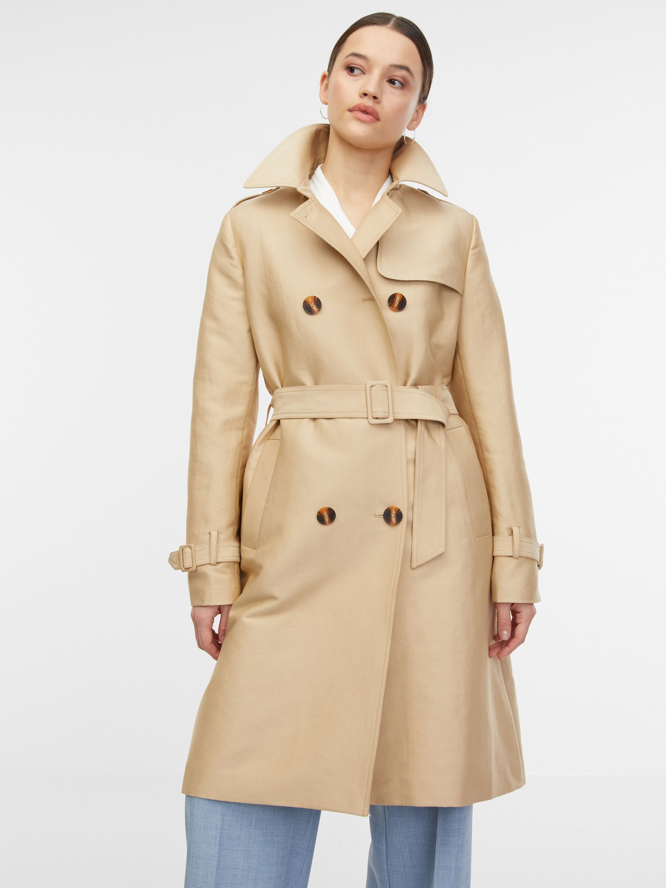 Damen Trenchcoat Beige