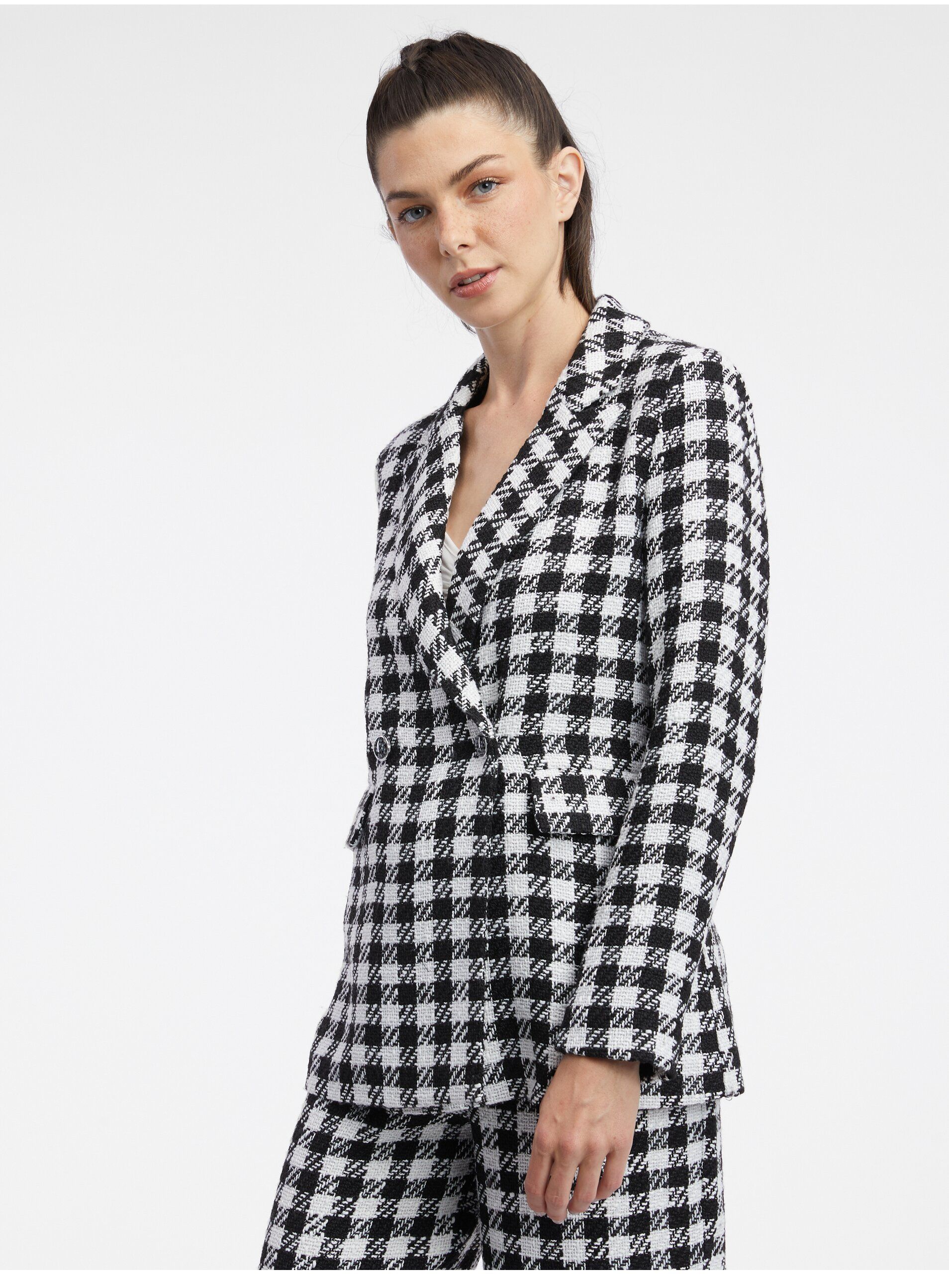 Sacou în carouri alb-negru pentru femei ORSAY | Orsay.ro - Magazinul ...