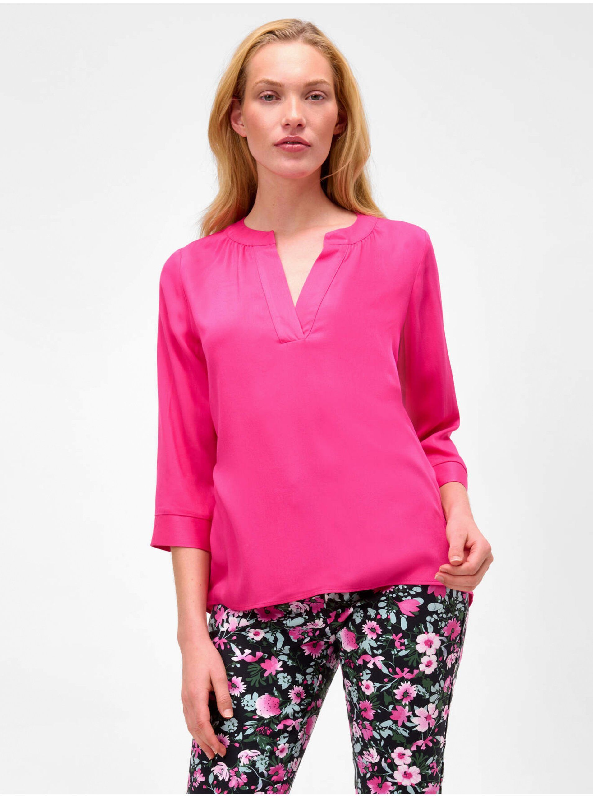 Dunkelrosa Bluse mit Dreiviertel Ärmeln ORSAY | Orsay.at - Der ...
