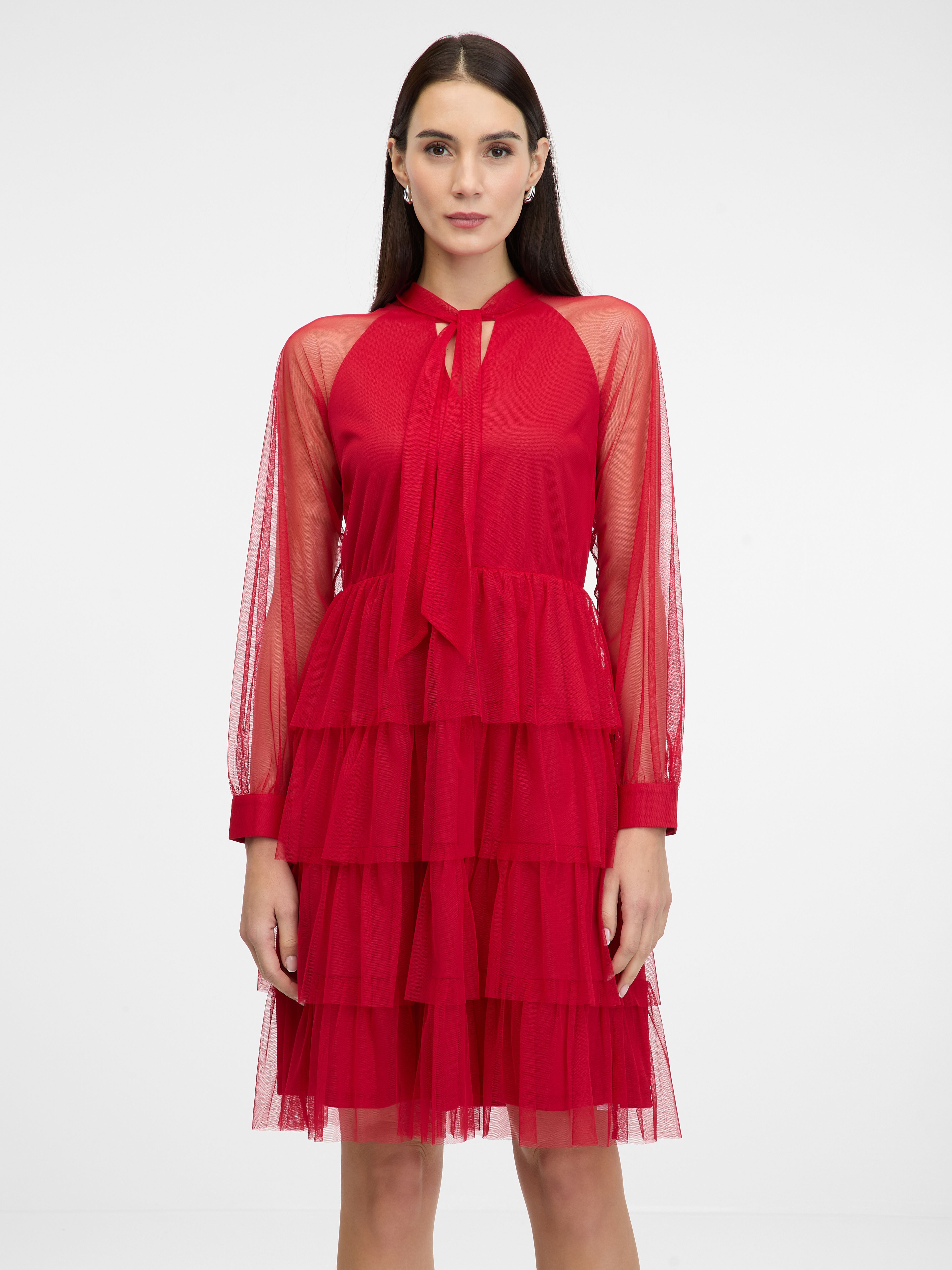 Rotes Knielanges Damenkleid ORSAY Orsay de Der Offizielle E Shop