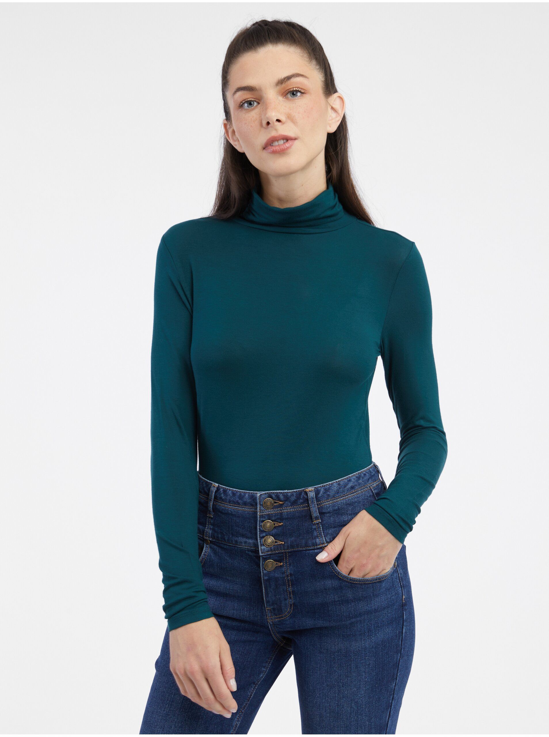 Petrolfarbenes Damen-Rollkragen-Shirt ORSAY | Orsay.at - Der offizielle ...