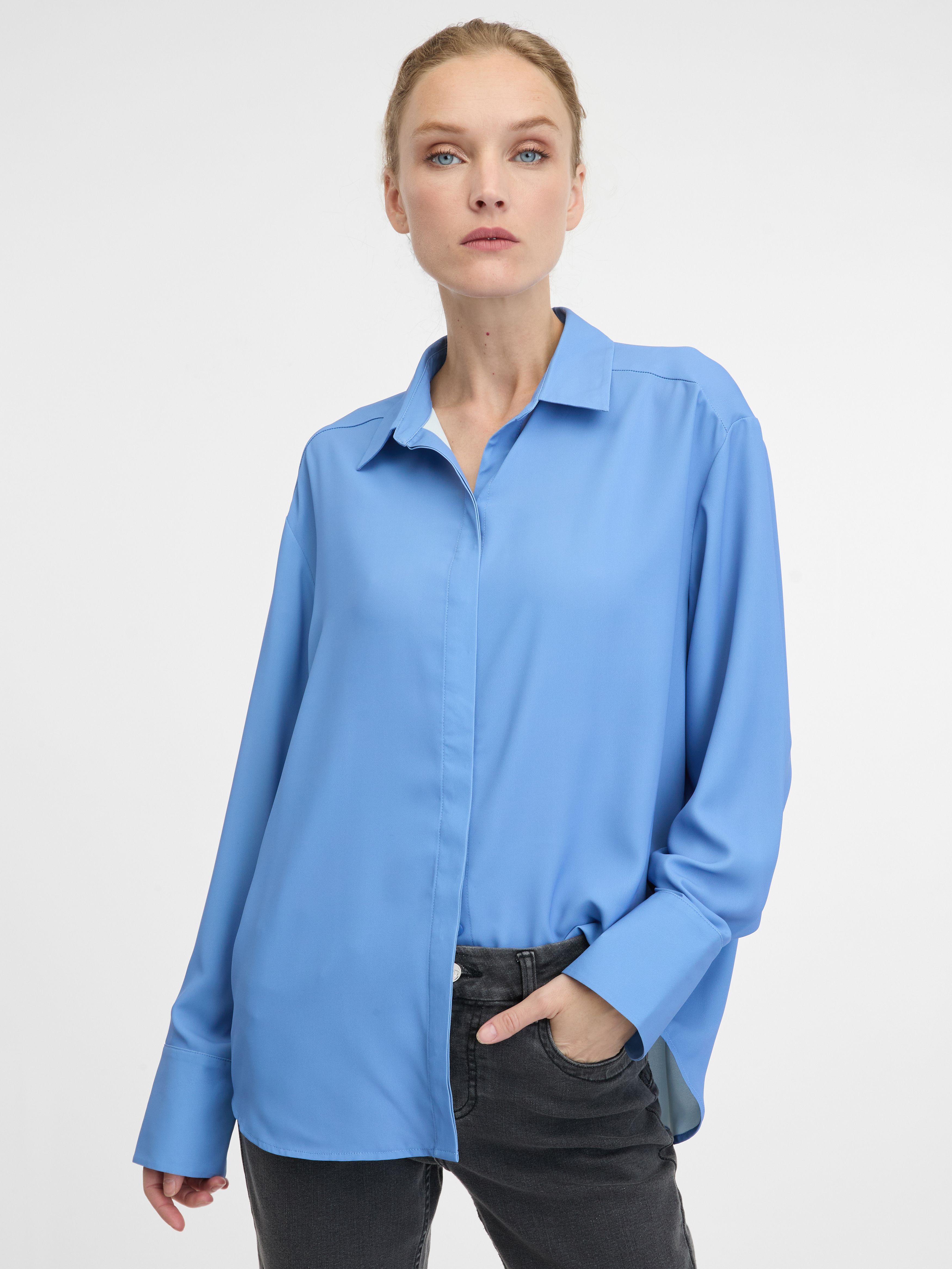 Modrá dámská košile ORSAY | Orsay.cz - Oficiální e-shop značky ORSAY ...