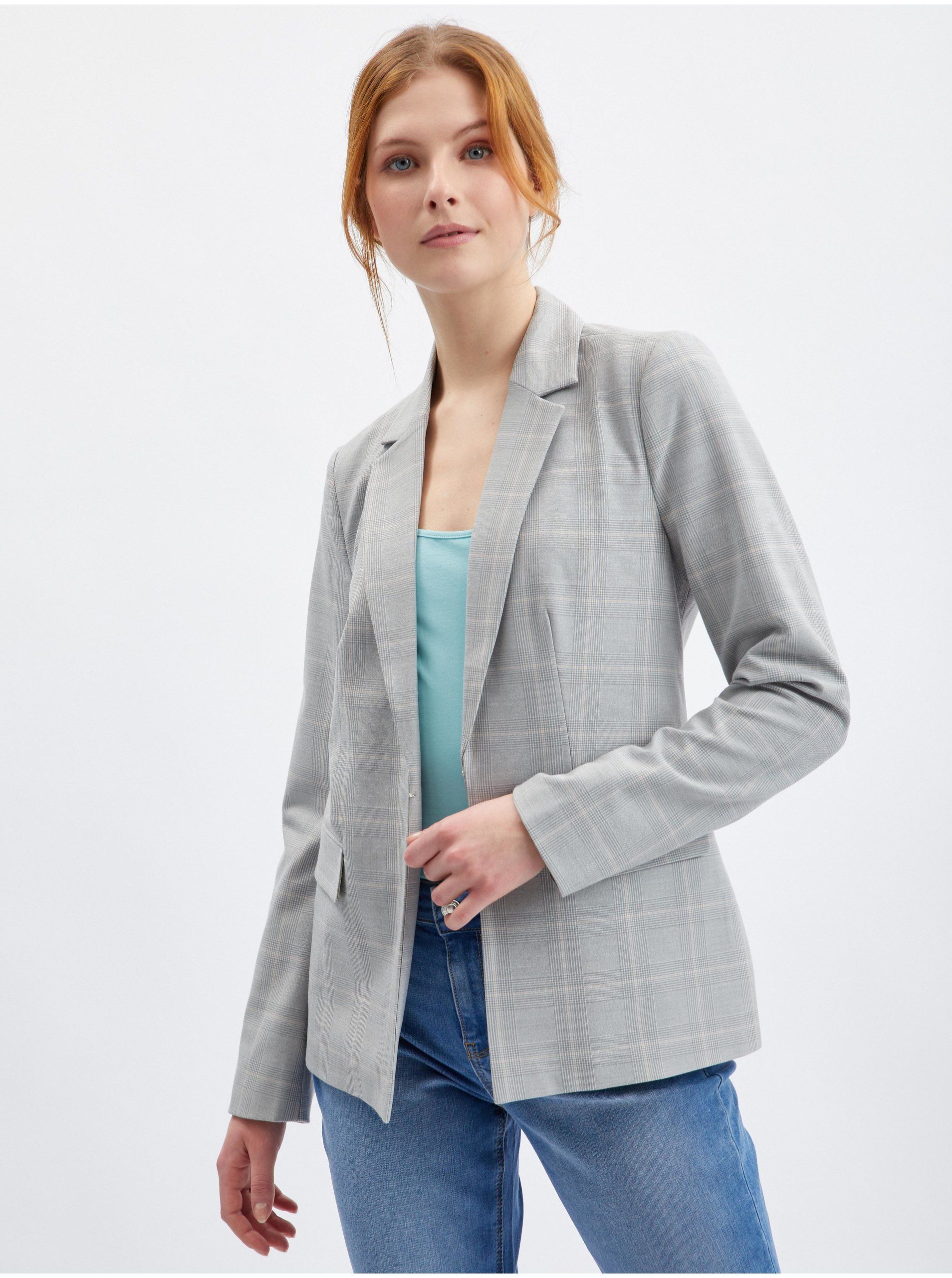 Šedé dámské kostkované sako ORSAY | Orsay.cz - Oficiální e-shop značky ...