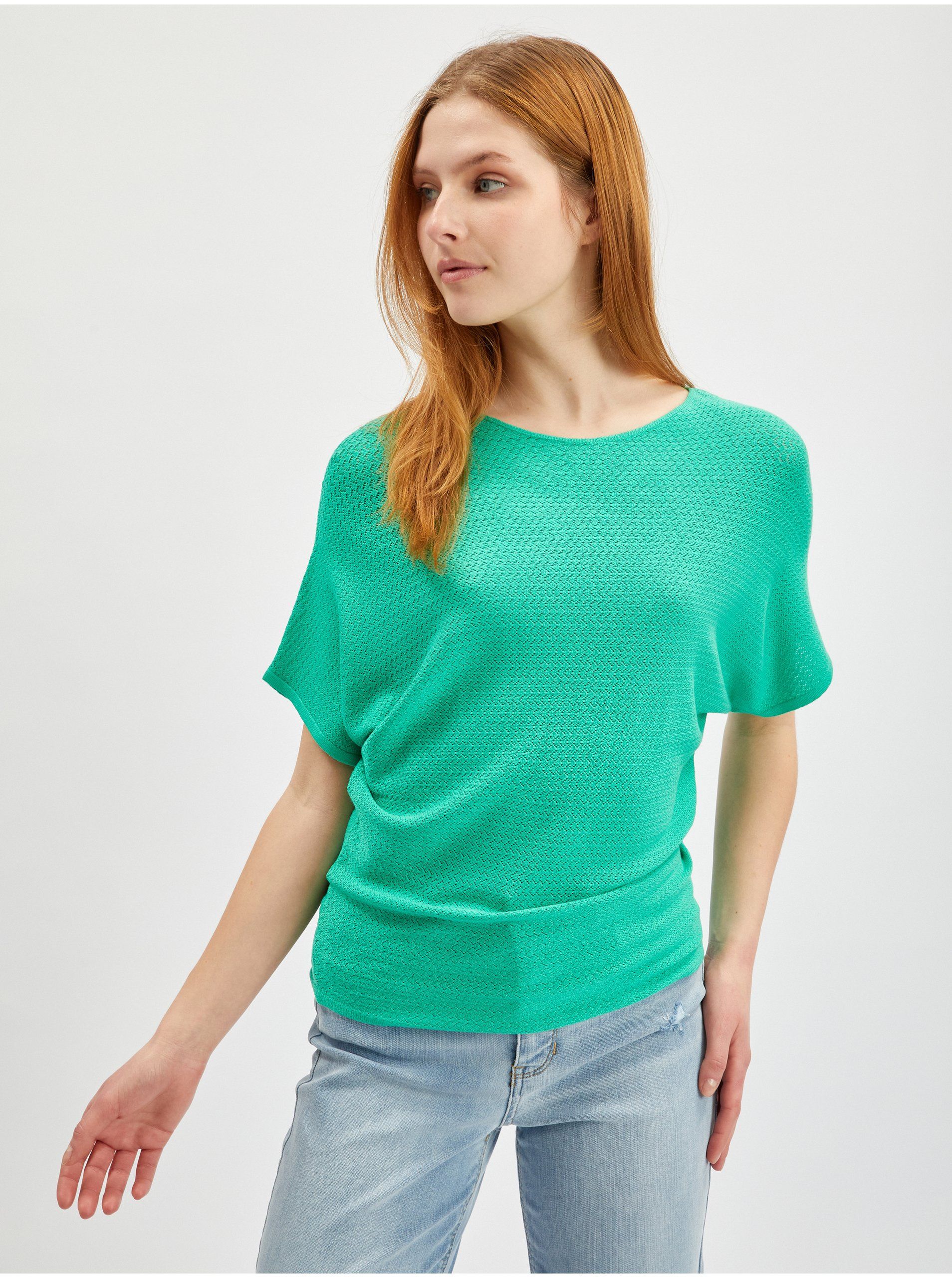 Pulover de damă verde deschis cu mâneca scurta ORSAY | Orsay.ro ...