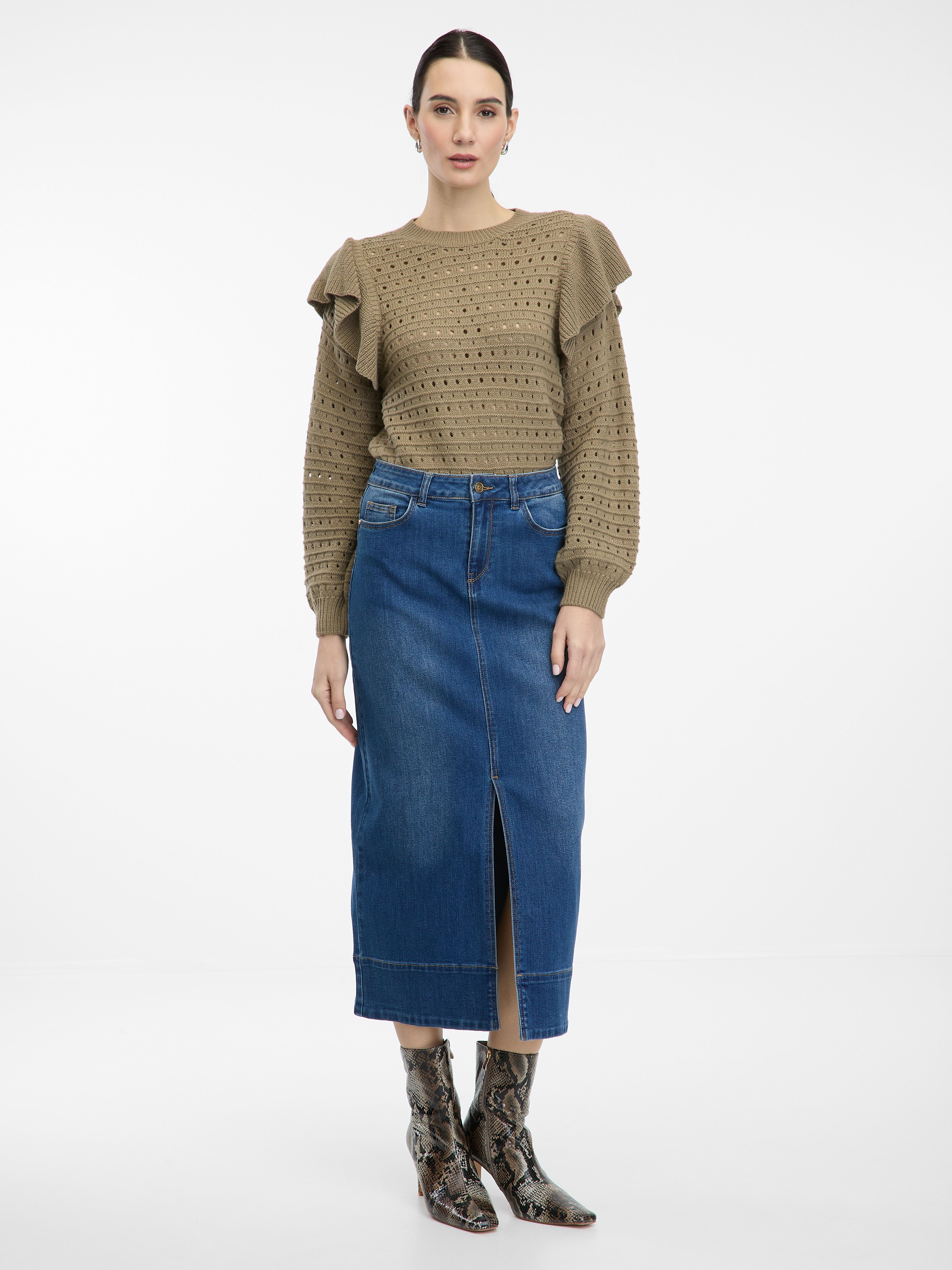 Fusta maxi denim de dama albastru inchis ORSAY | Orsay.ro - Magazinul ...