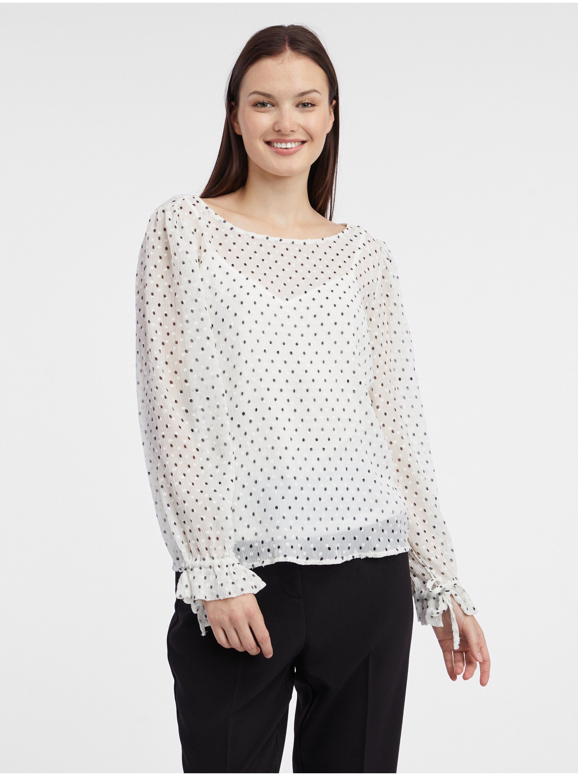 Weiße Damen-Polka-Dot-Bluse ORSAY | Orsay.at - Der offizielle E-Shop ...