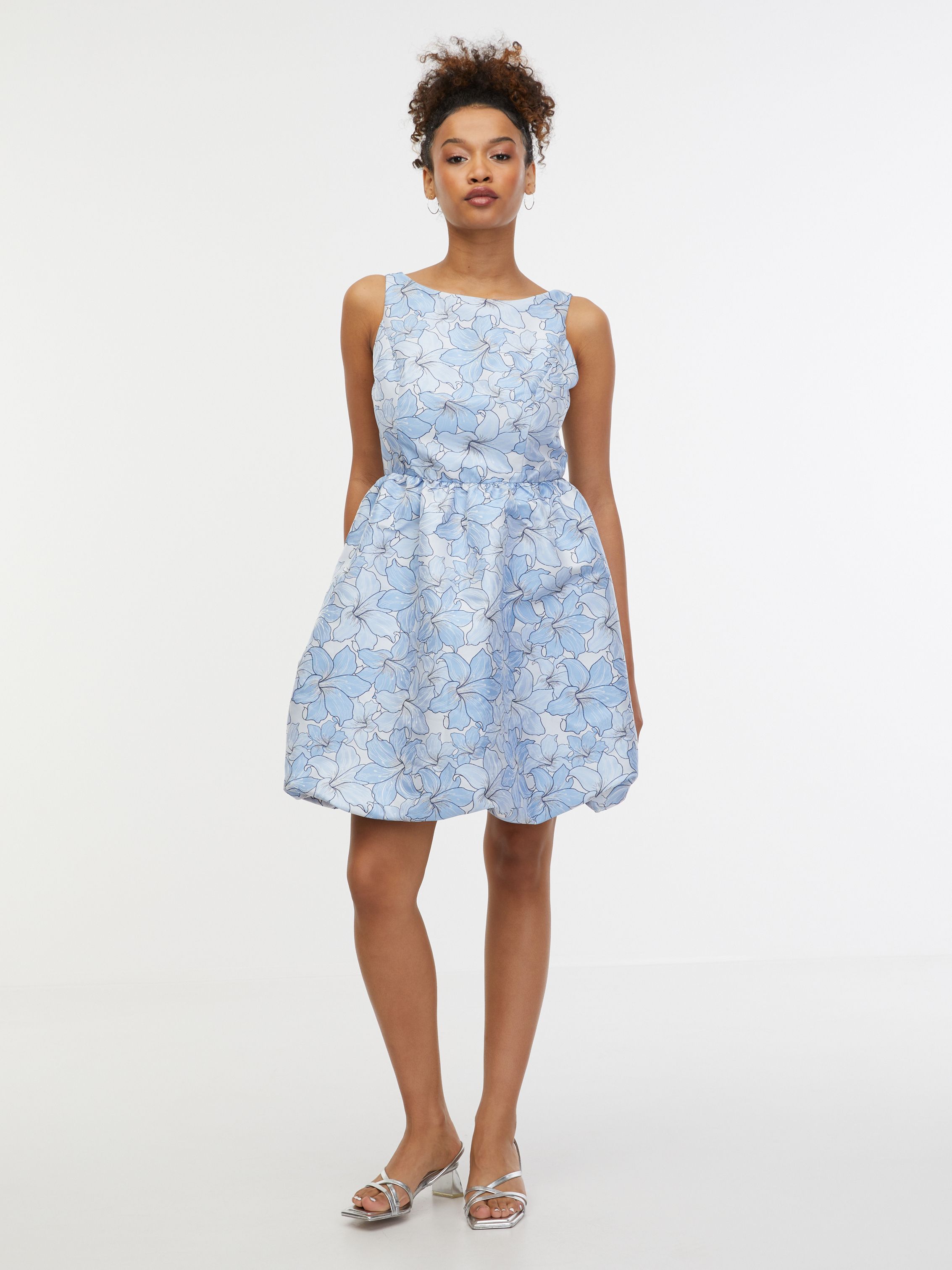 Rochie cu flori pentru femei albastru deschis ORSAY | Orsay.ro ...